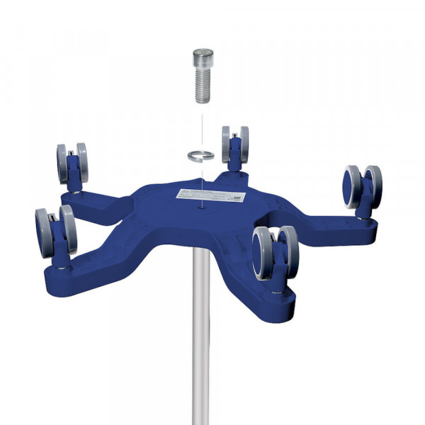 Pied à perfusion avec 4 crochets jusqu'à 2 m de hauteur sur Veterimat.fr